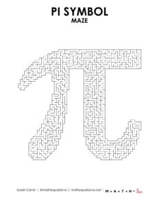 Pi Symbol Maze for Pi Day | Math = Love