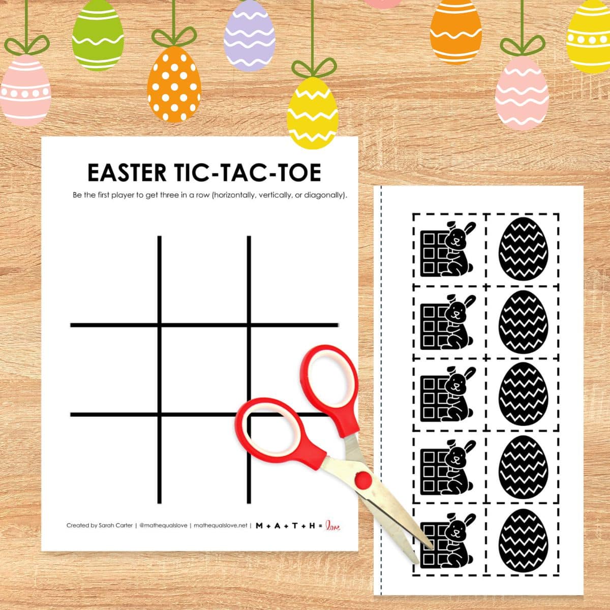 Easter Tic Tac Toe Game Printable | Math = Love