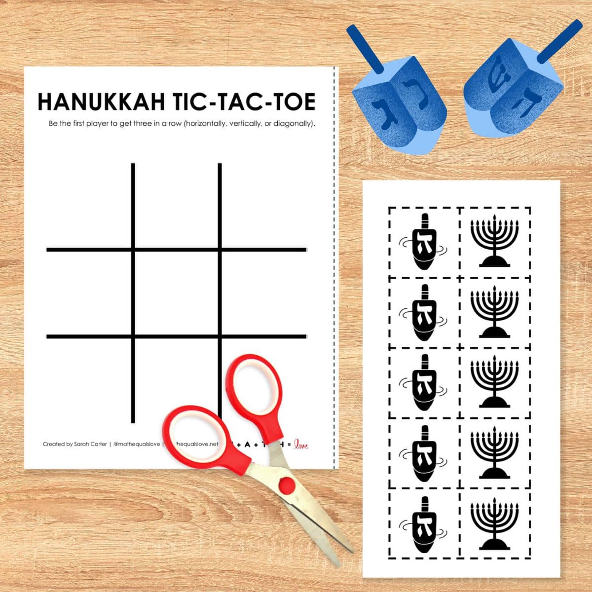 Hanukkah Tic Tac Toe | Math = Love
