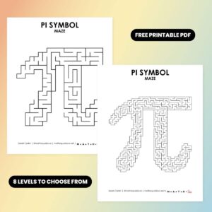 Pi Symbol Maze for Pi Day | Math = Love