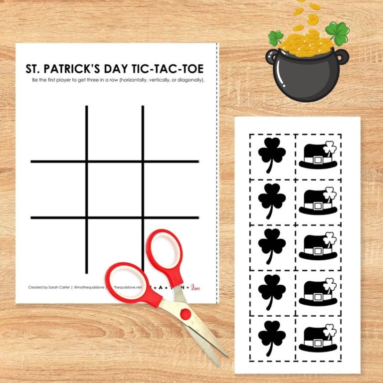 St. Patrick's Day Tic Tac Toe Game | Math = Love