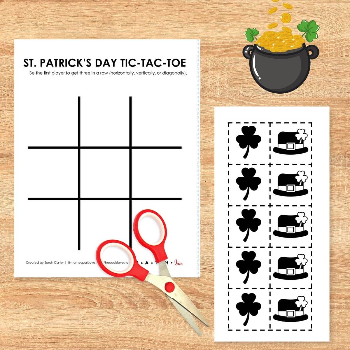 St. Patrick's Day Tic Tac Toe Game | Math = Love