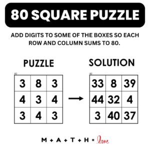 Magic Square Puzzle Collection | Math = Love
