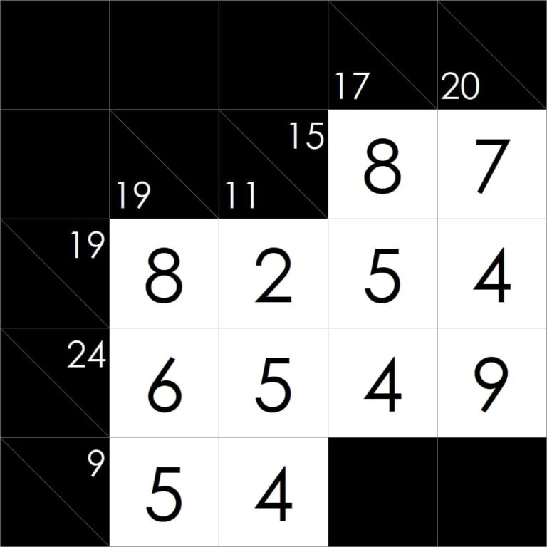 August Kakuro Puzzles | Math = Love