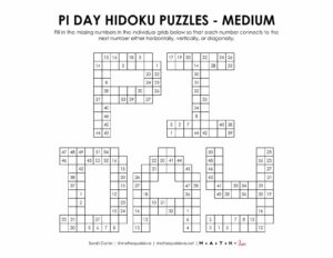 Pi Day Hidoku Logic Puzzles | Math = Love