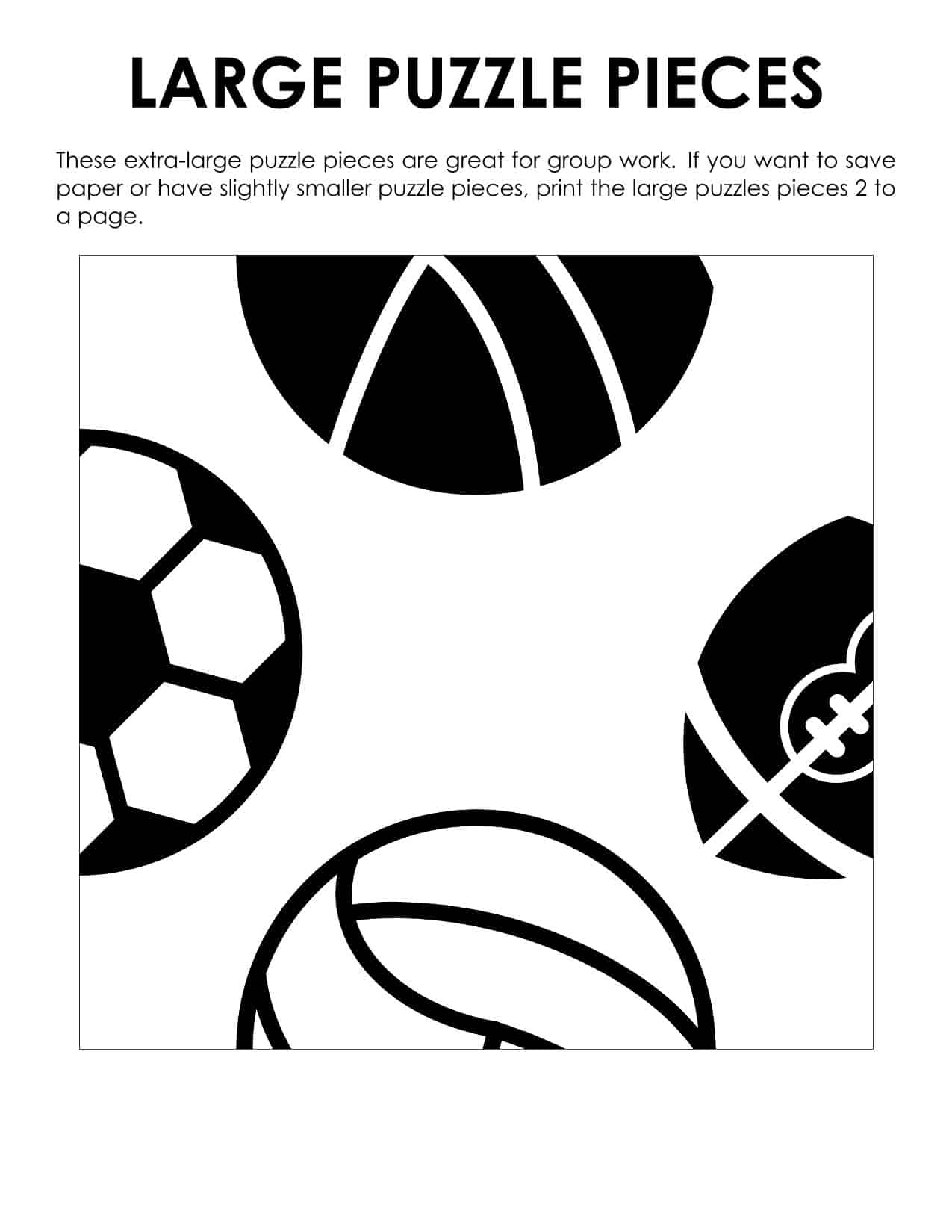 Sports Square Edge Matching Puzzle (PDF) | Math = Love