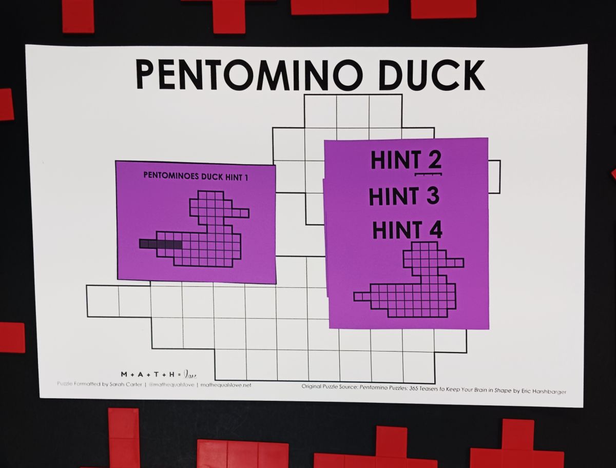 Pentominoes Duck Puzzle | Math = Love