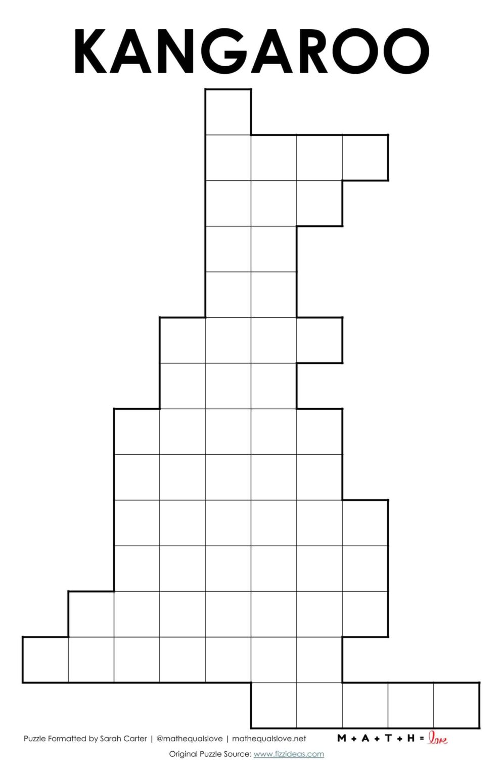 Pentominoes Kangaroo Puzzle | Math = Love