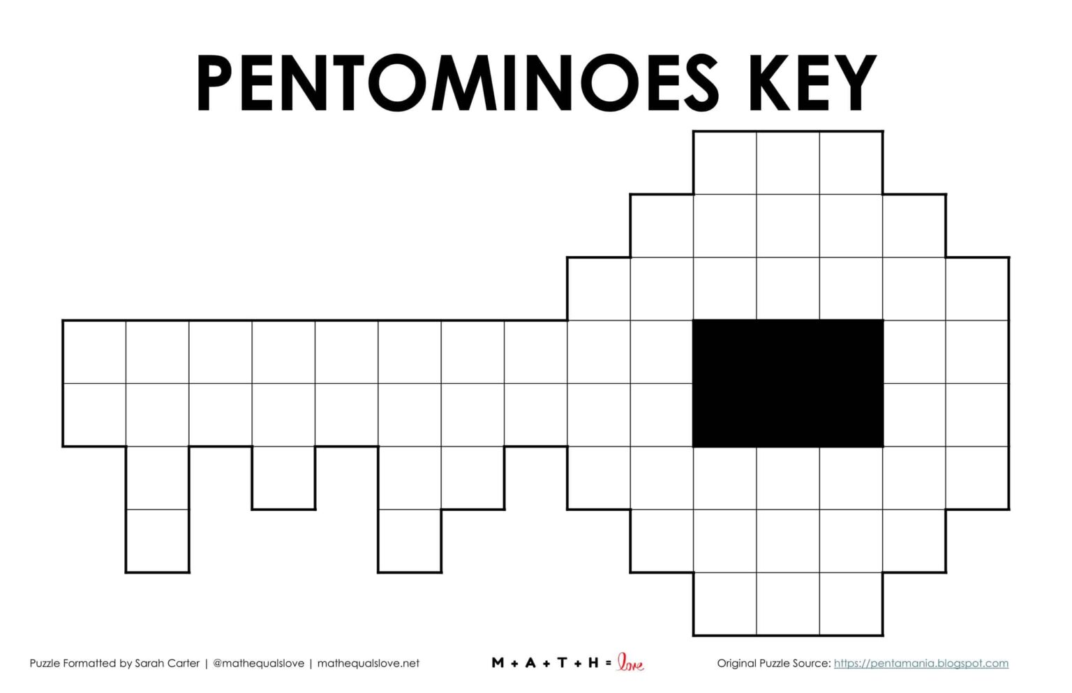 Pentominoes Key Puzzle | Math = Love