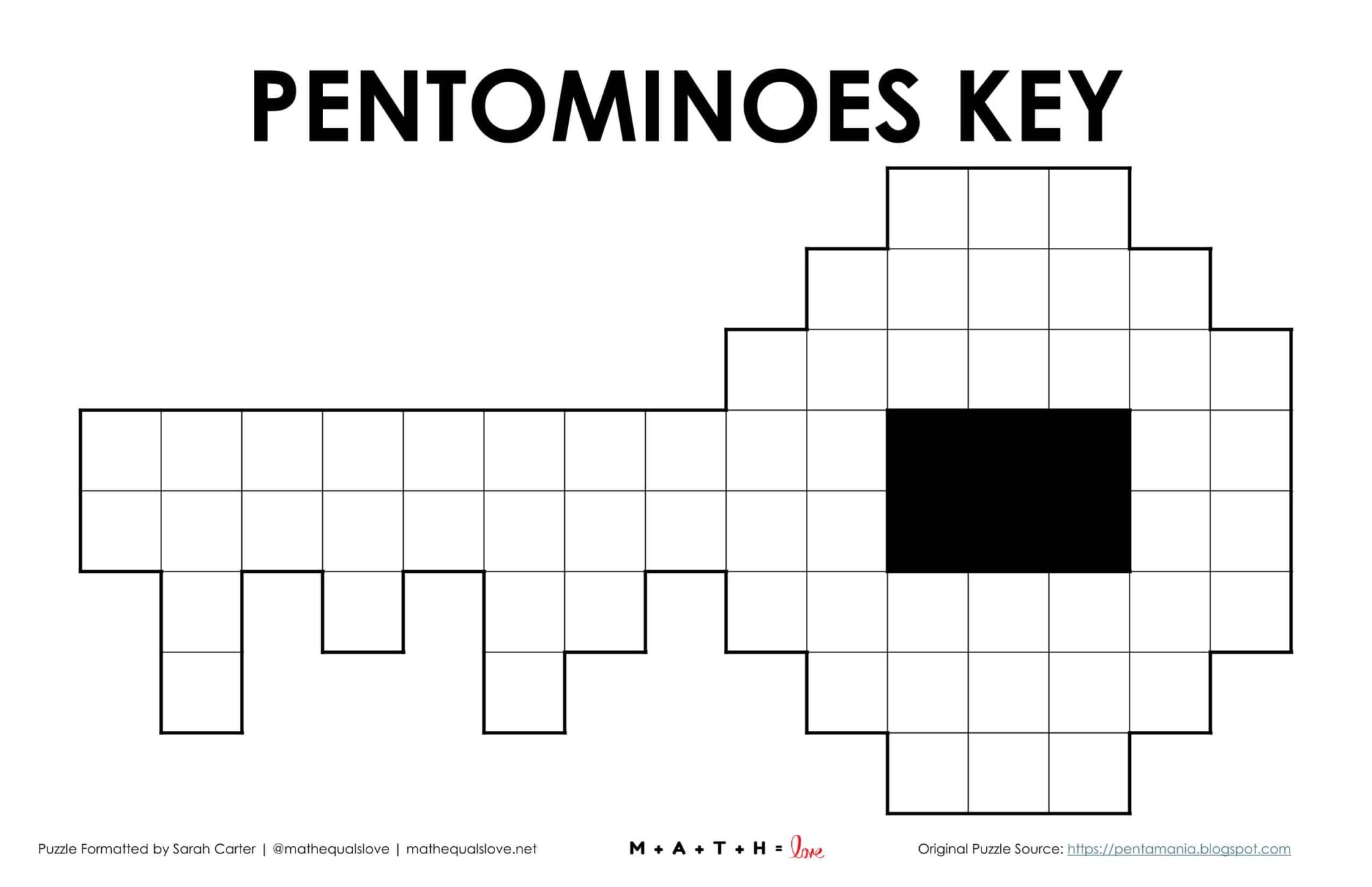 Pentominoes Key Puzzle | Math = Love