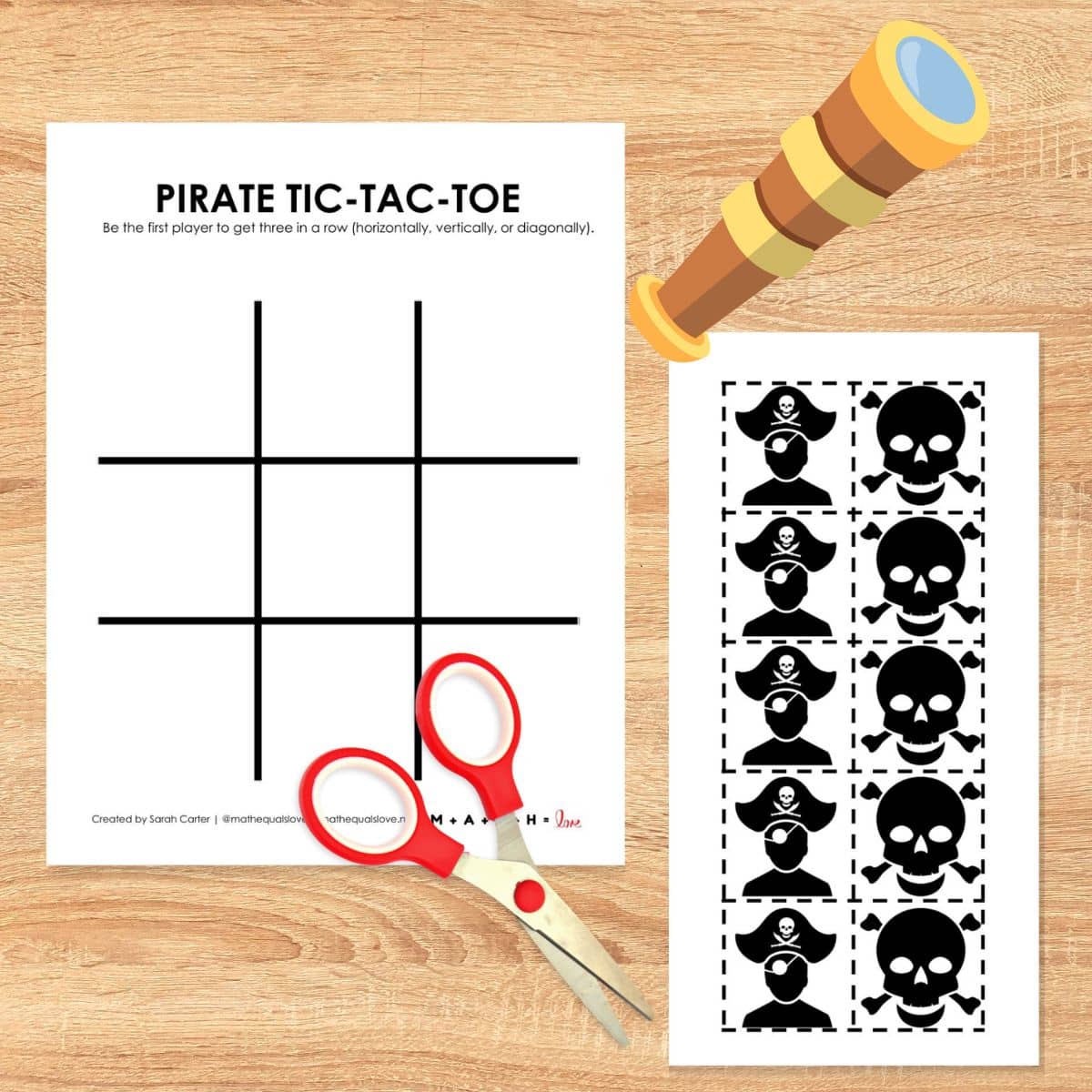 Pirate Tic Tac Toe Game | Math = Love