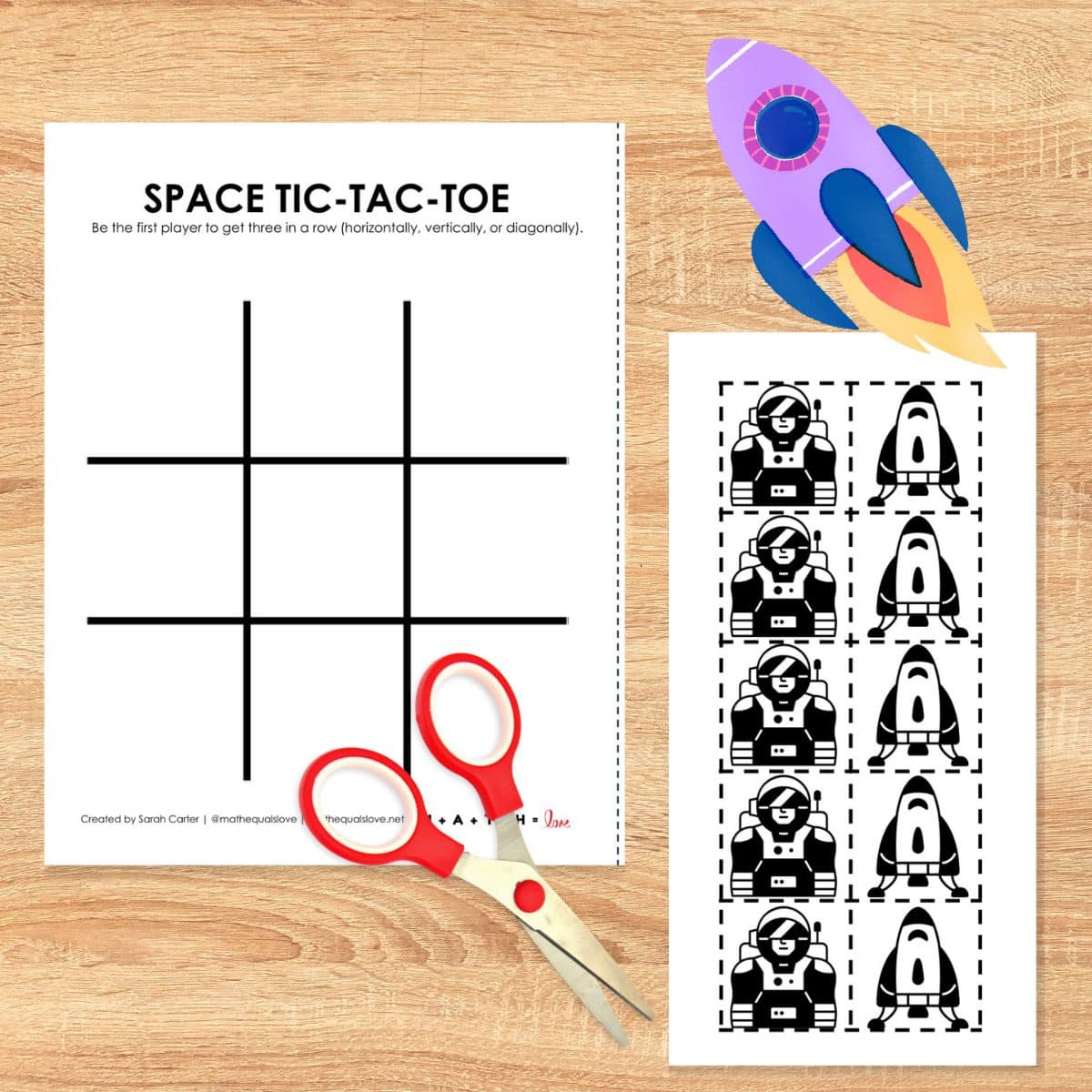 Space Tic Tac Toe Game | Math = Love