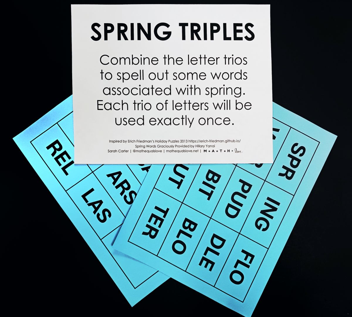 Spring Triples Puzzle | Math = Love