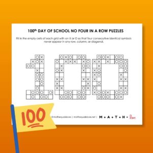 100th Day of School Activities and Puzzles | Math = Love