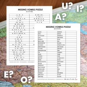 50 States Word Search Puzzle | Math = Love