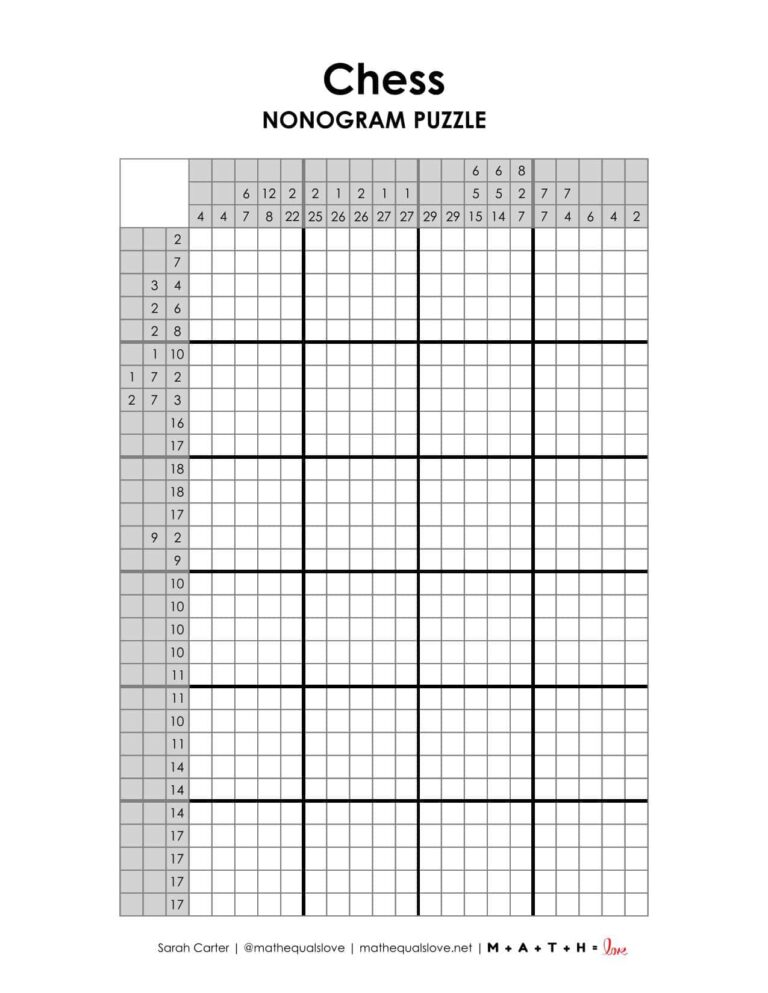 Chess Nonogram Puzzle | Math = Love
