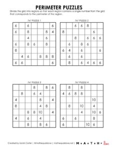 Perimeter Puzzles | Math = Love