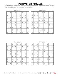 Perimeter Puzzles | Math = Love