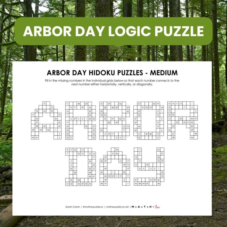 Arbor Day Puzzles and Activities | Math = Love
