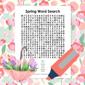 Spring Word Search Puzzle | Math = Love