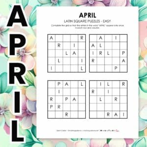 April Activities, Puzzles, & Games | Math = Love