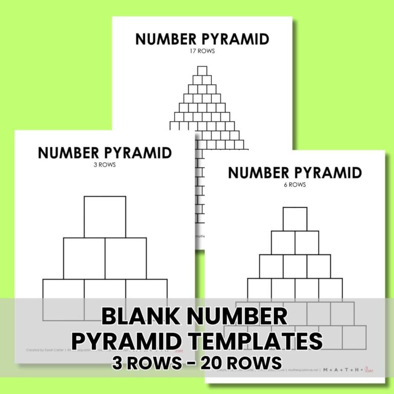 Number Pyramid Puzzles | Math = Love