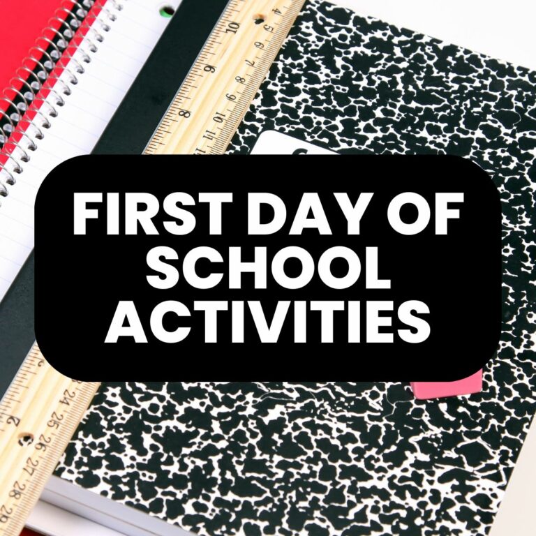 FREE First Day of School Activities, Puzzles, and Games