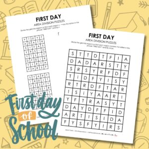 FREE First Day of School Activities, Puzzles, and Games