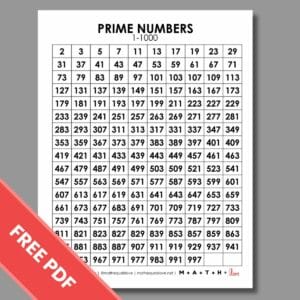 Prime Numbers Chart 1-1000 (FREE PDF)