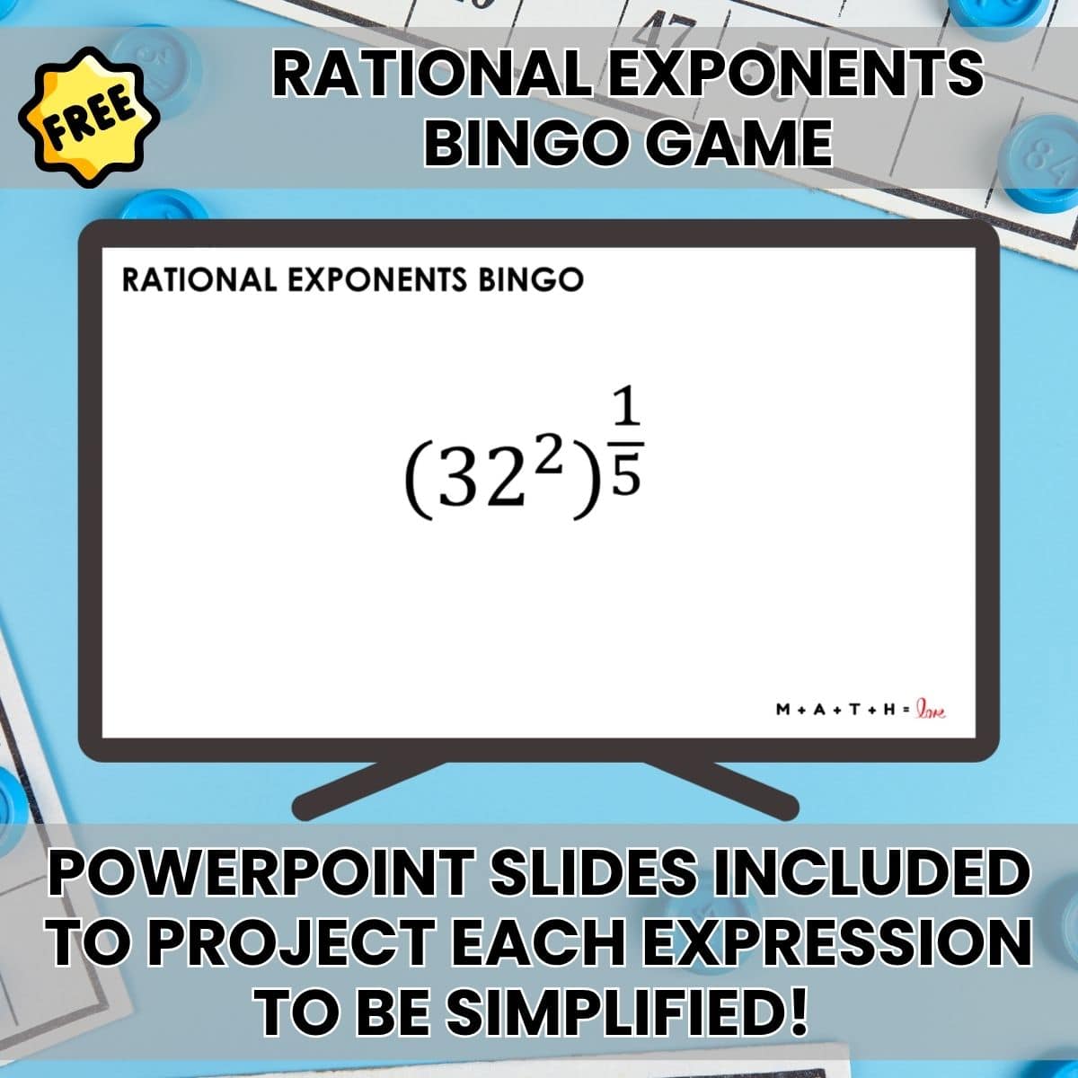 Rational Exponents Bingo Game | Math = Love