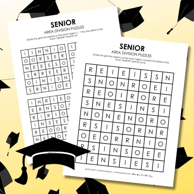 Graduation Puzzles and Activities | Math = Love