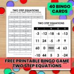 Printable Math Bingo Games [Free PDF Downloads]
