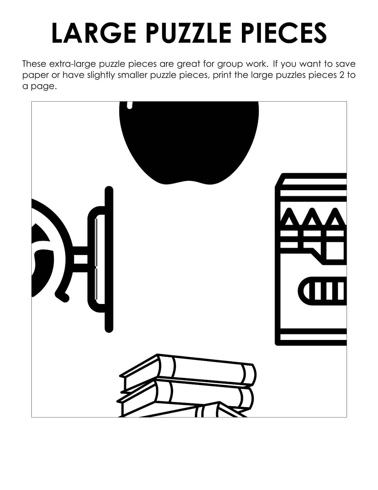 Back to School Square Edge Matching Puzzle | Math = Love