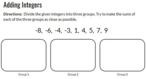 Integer Activities and Puzzles | Math = Love