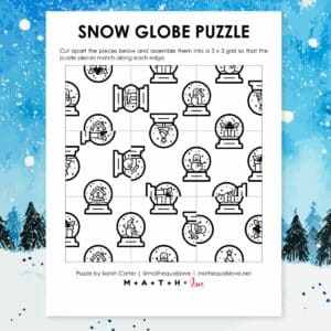 Winter Math Activities and Puzzles | Math = Love
