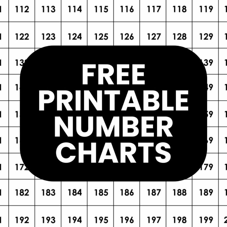 Number Charts Collection | Math = Love