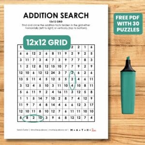Addition Search | Math = Love