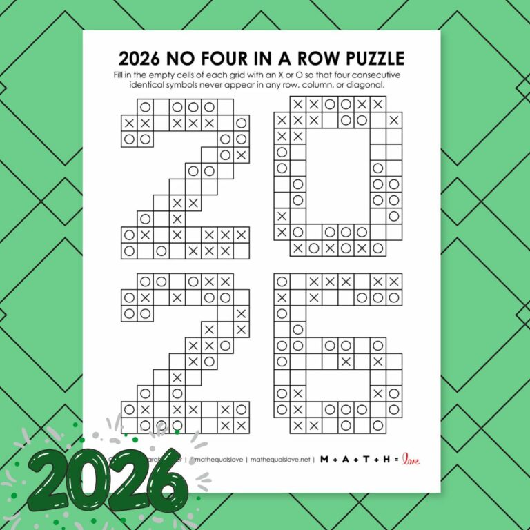 New Years 2026 Activities and Puzzles | Math = Love
