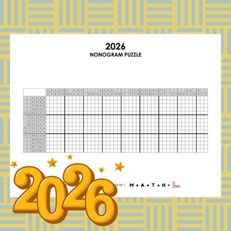 New Years 2026 Activities and Puzzles | Math = Love