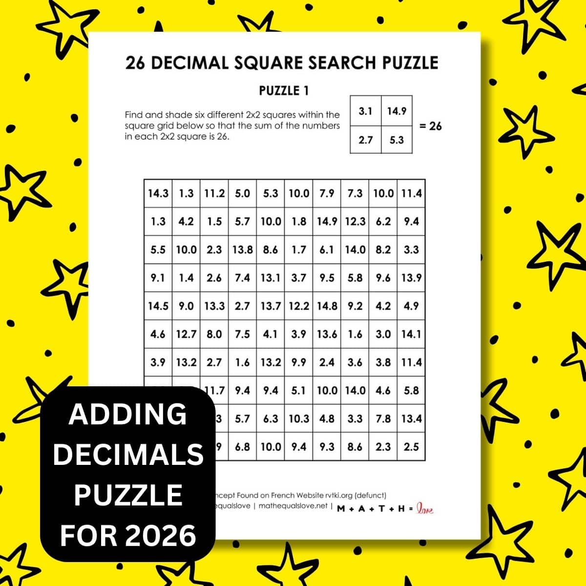Decimal Puzzles and Activities Collection | Math = Love