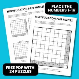 Multiplication Puzzles Collection | Math = Love