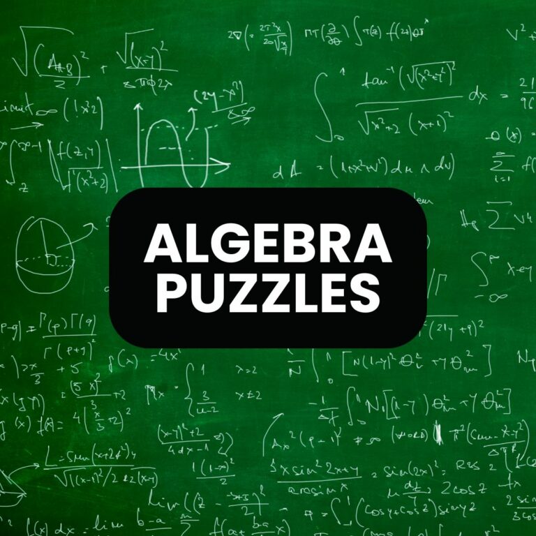 Algebra Puzzles | Math = Love