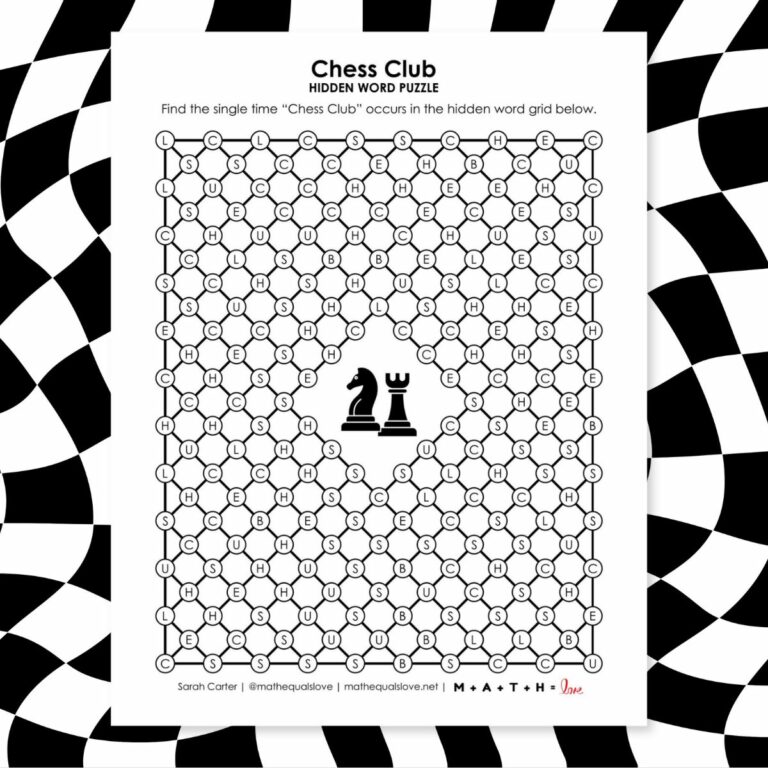 Chess Club Activities and Puzzles | Math = Love