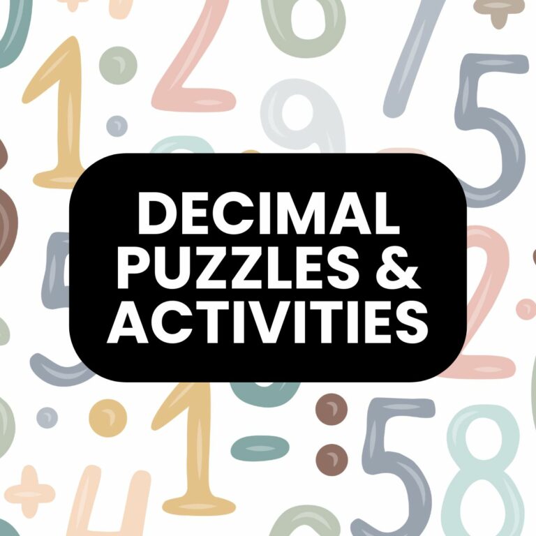 Decimal Puzzles and Activities Collection | Math = Love