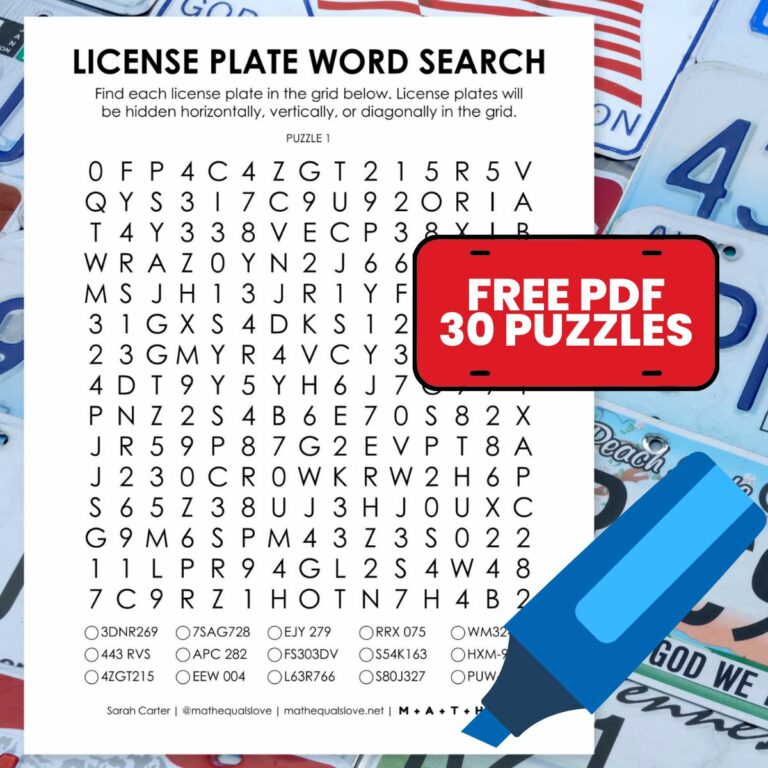FREE Printable Word Puzzles for the Classroom (PDF)