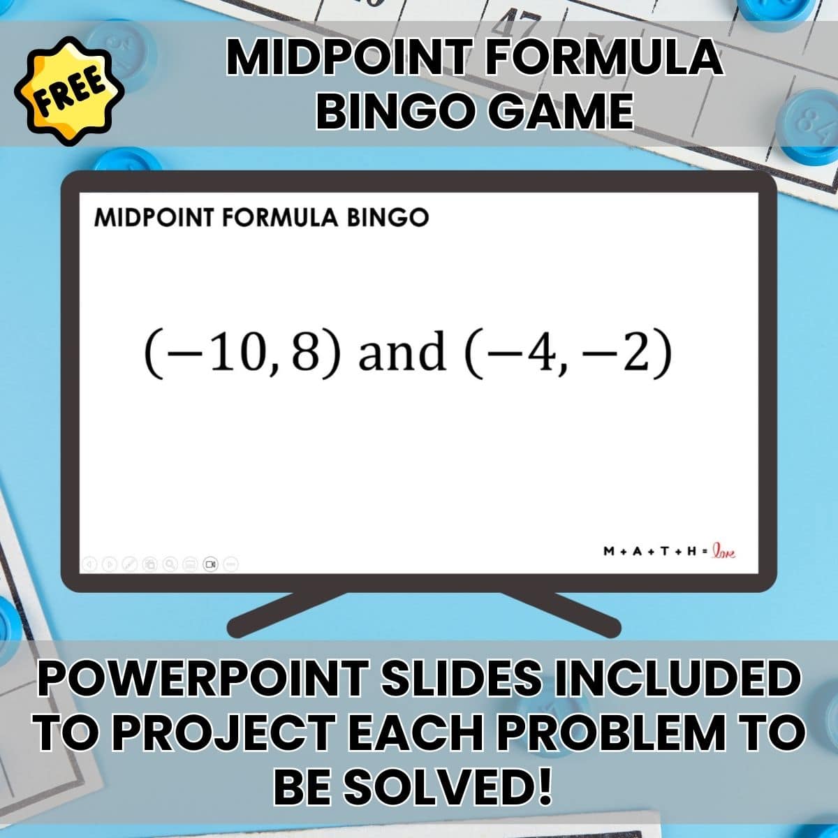 Midpoint Formula Bingo Game | Math = Love
