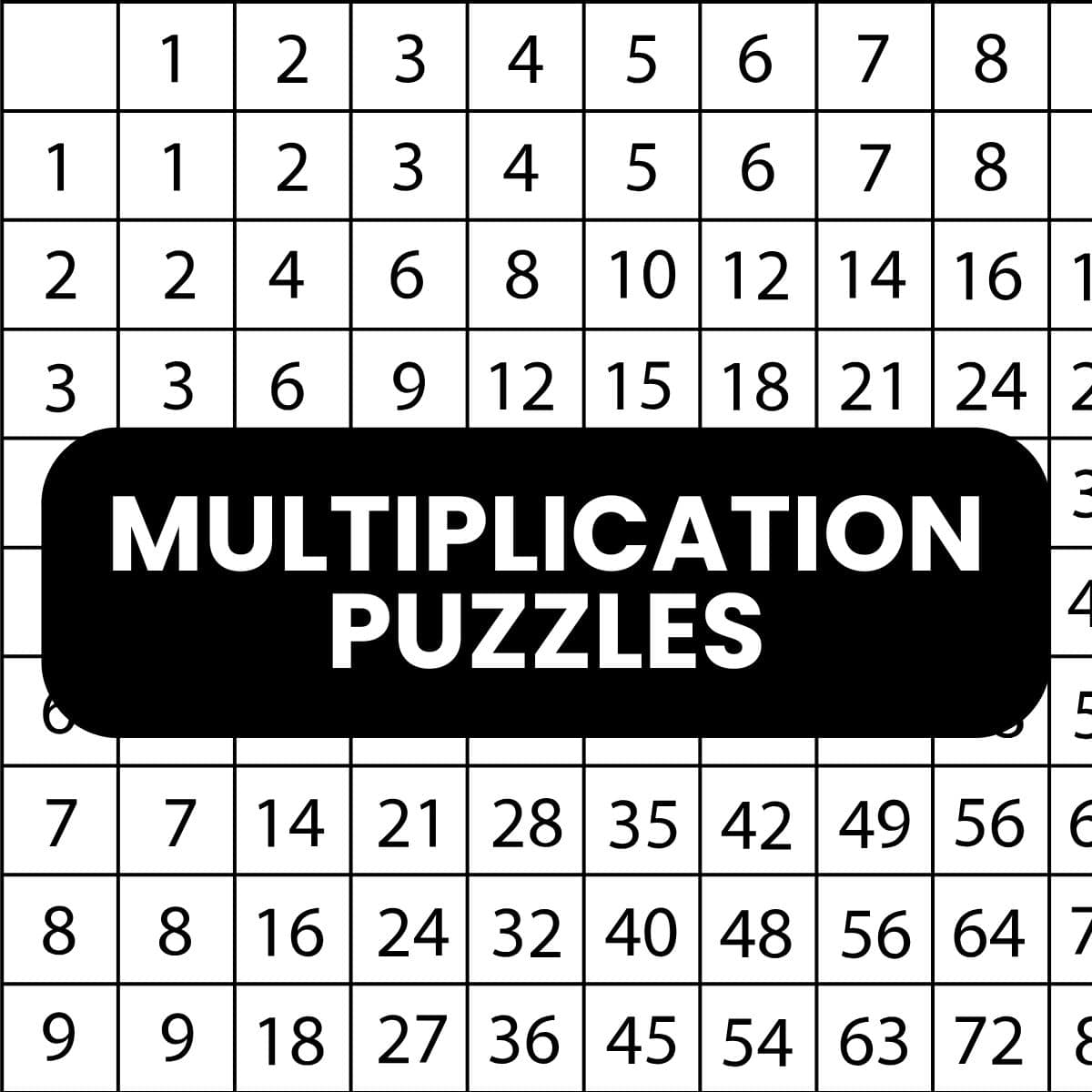 Multiplication Puzzles | Math = Love