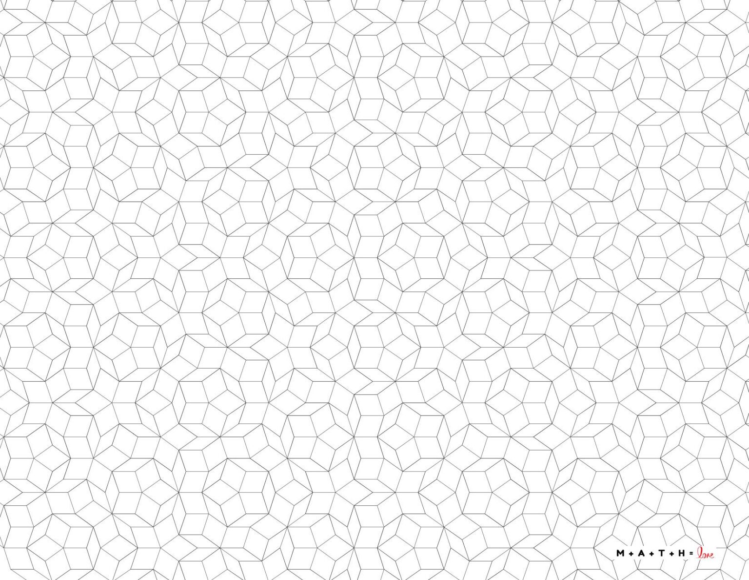 Penrose Tiling Coloring Page | Math = Love