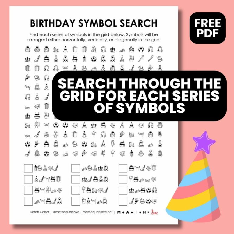 Birthday Logic Puzzles and Activities | Math = Love
