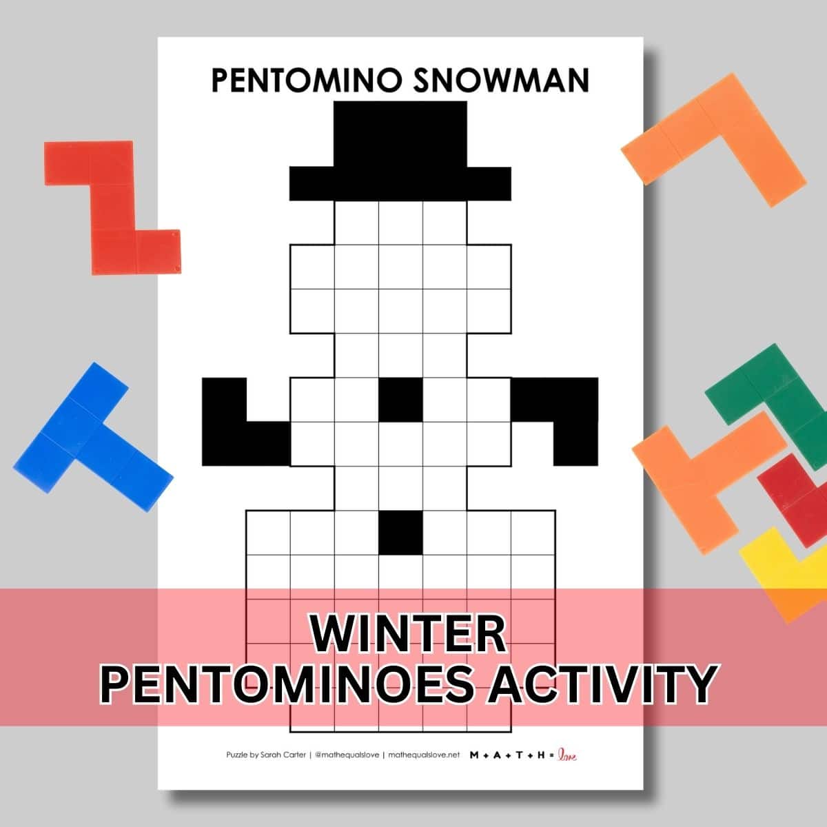 Pentominoes Snowman Puzzle | Math = Love